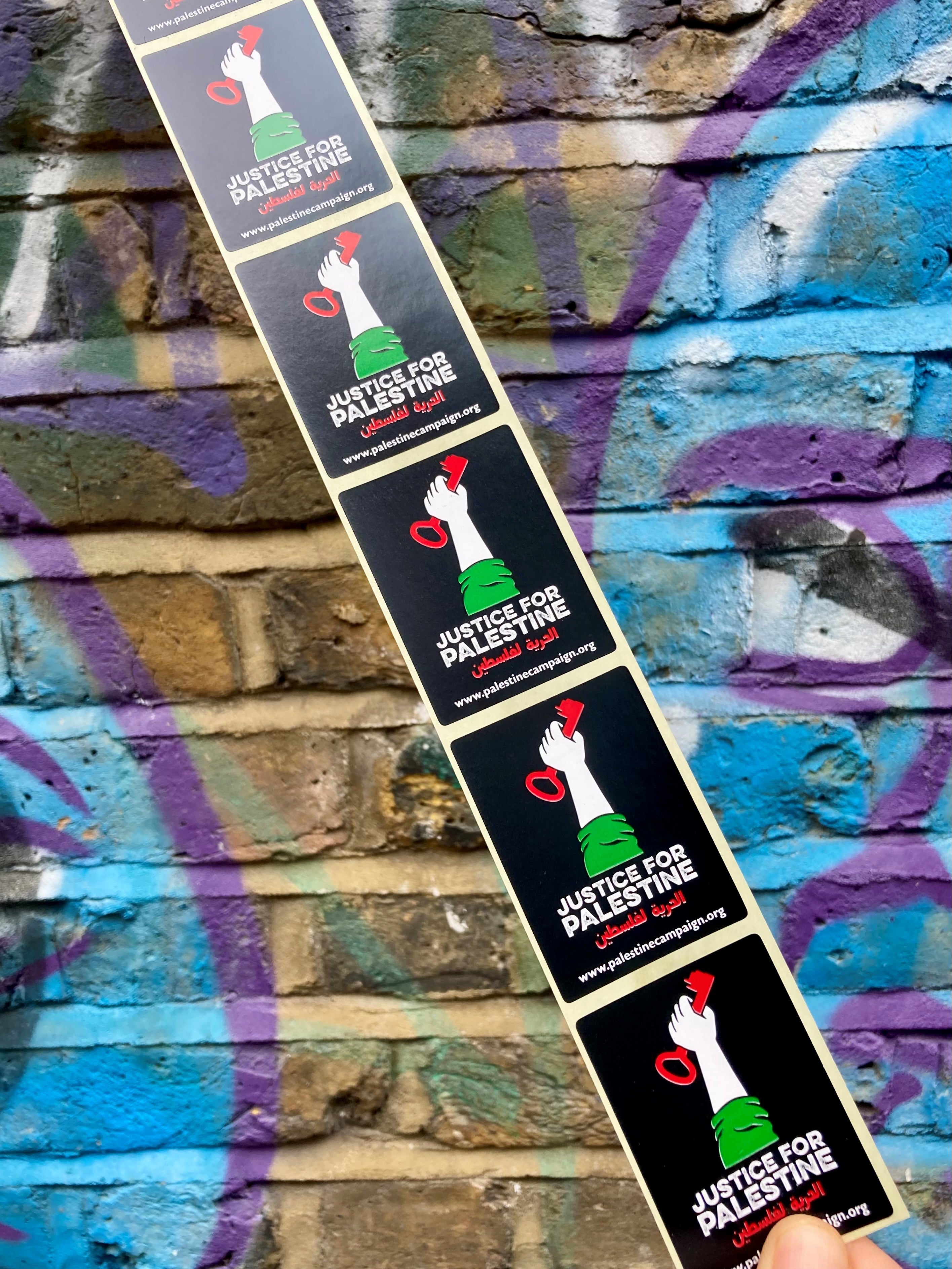 Justice for Palestine Stickers – Palestine Solidarity Campaign